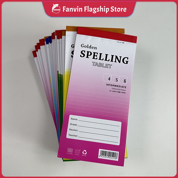 Fanvin Spelling Notebook For School Thickened Material Pad Paper ...