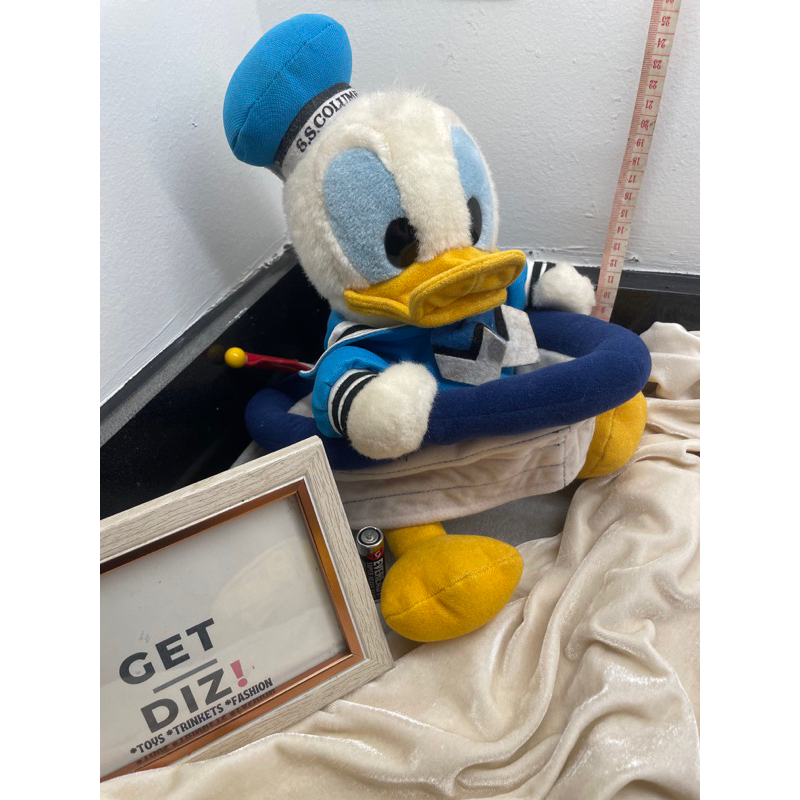 Donald Duck Disney Rare medium size with boat plush stuffed toy ...