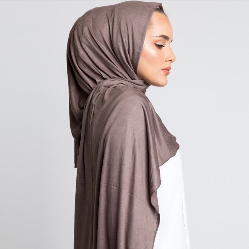 COTTON JERSEY RECTANGLE LONG HIJAB PLAIN | Shopee Philippines