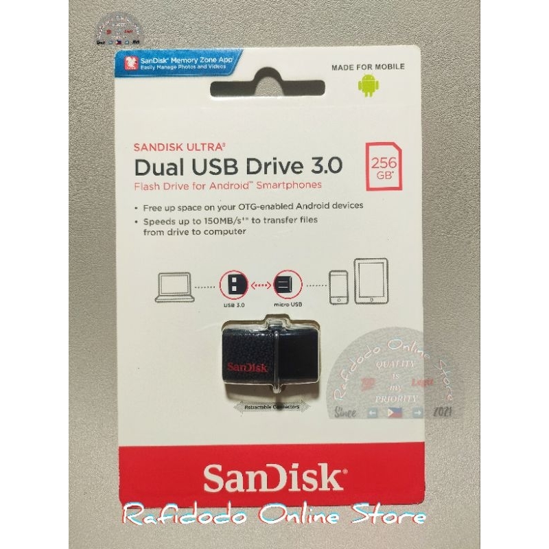 SanDisk Ultra Dual USB Drive 3.0 Flash Drive for Android Smartphones 150 MB/s | Shopee Philippines