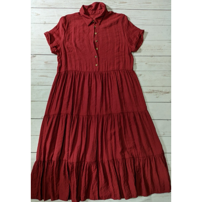 PRE-LOVED Dress Burgundy XL | Shopee Philippines