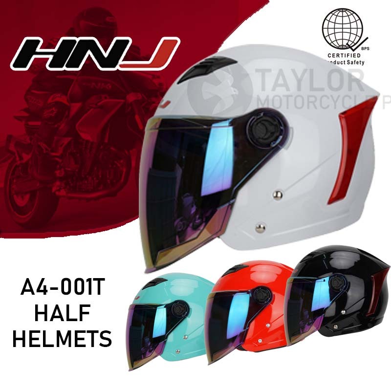 HNJ A4-001-T Helmet Half Face Helmet for Motorcycle for Men and Women ...