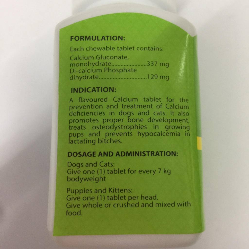 DELTACAL Chewable Tablet Calcium Supplement for Dogs and Cats (50Tabs ...