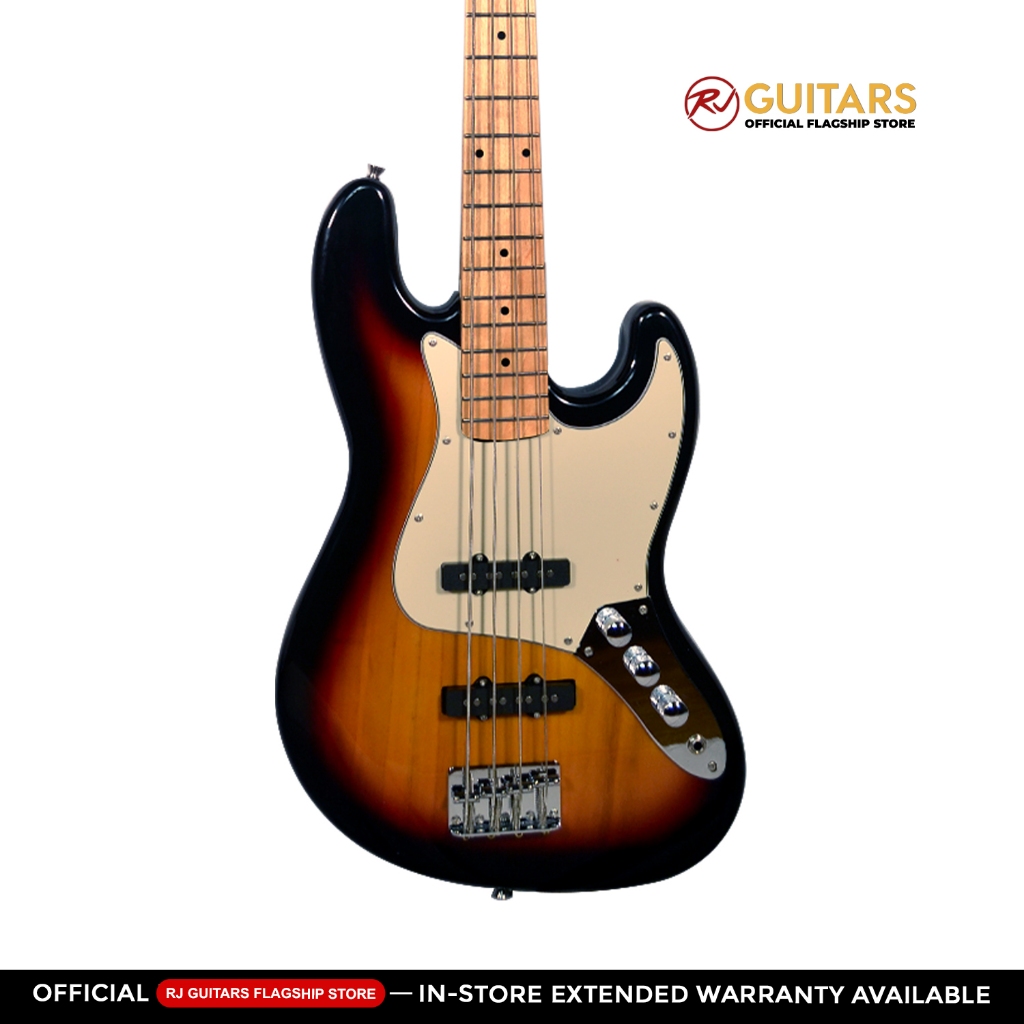 RJ Basic Electrics - Jazzcaster Bass Guitar with Bag, Cable, Strap ...