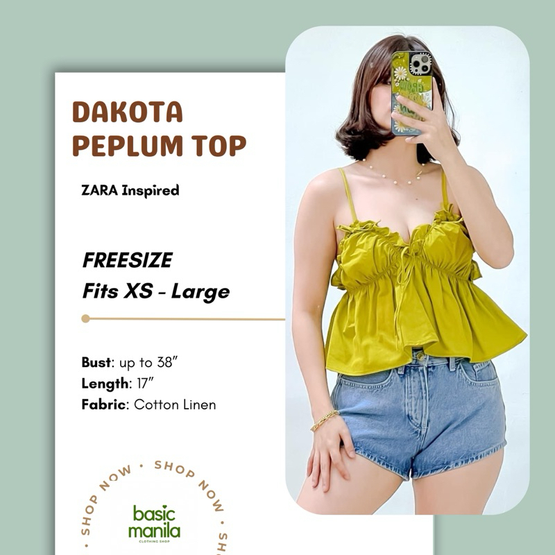 Dakota Peplum Top by Basic Manila (Z@RA INSPIRED) | Shopee Philippines