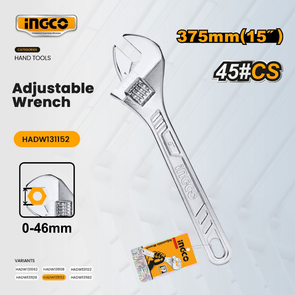 Ingco Adjustable Wrench / Katala Open Monkey Wrench Multifunction ...