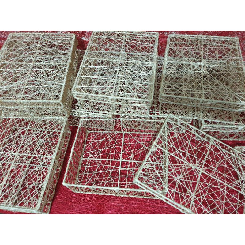 RECTANGLE NATIVE/ABACA BOX /9x7x3 ONLY/GIFT OR SOUVENIR BOX/RANDOM ...