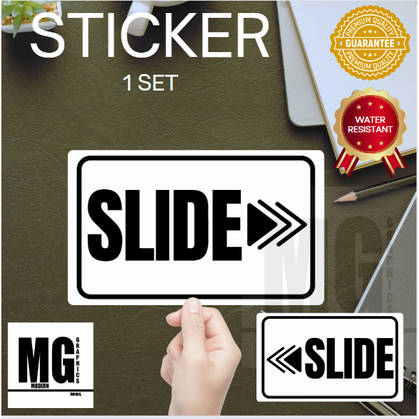 Modern Graphics Slide Door Sticker Sign l Door Sign l Waterproof (1 ...