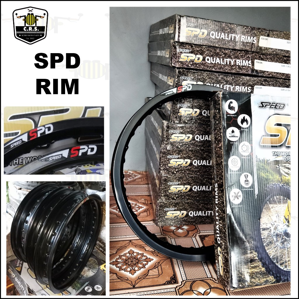 SPD rim-Black-Rim 17 Motorcycle-sold by piece-36 holes | Shopee Philippines