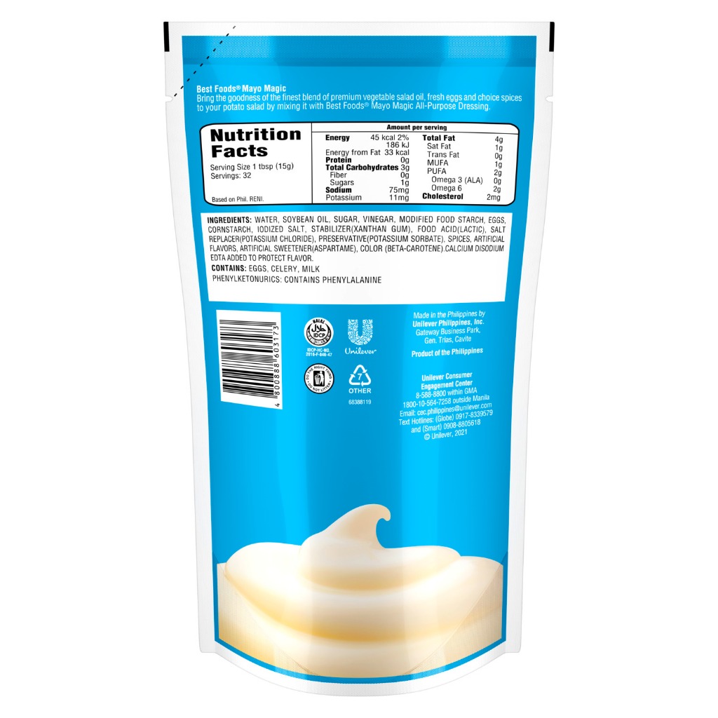 Best Foods Real Mayonnaise Mayo Magic Pouch 470mL | Shopee Philippines