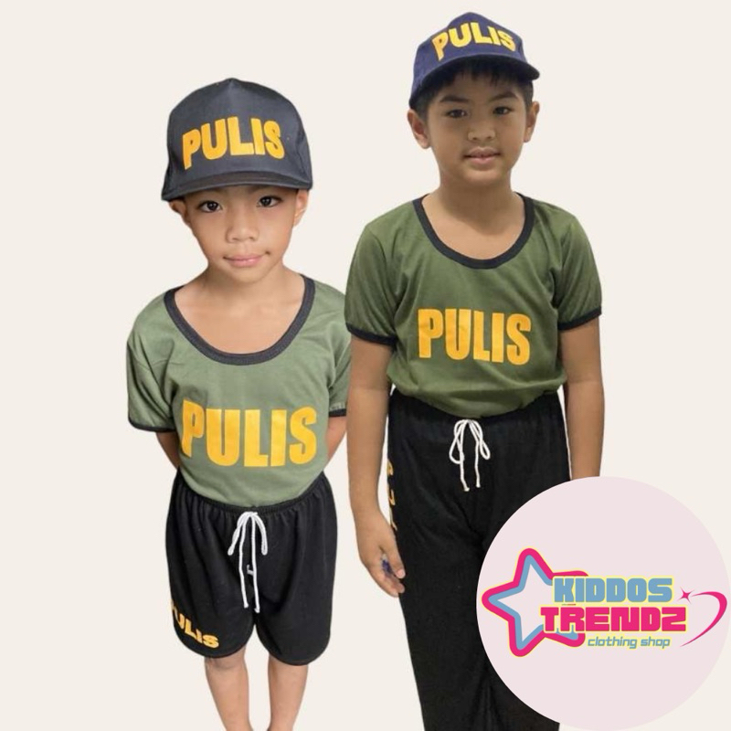 Green Pulis Career Costume for Kids Police | Shopee Philippines