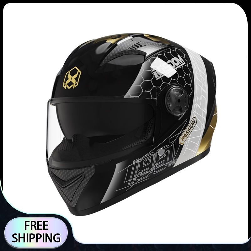 Motorcycle full-face dual-mirror helmet all-season safety helmet ...