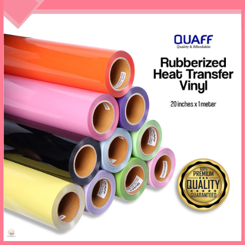 QUAFF CDP Rubberized Heat Transfer Vinyl for T-shirt - 1 meter x 20 ...