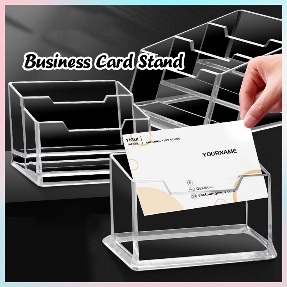 Clear acrylic Plastic Desktop Business Card Holders Display Stands ...