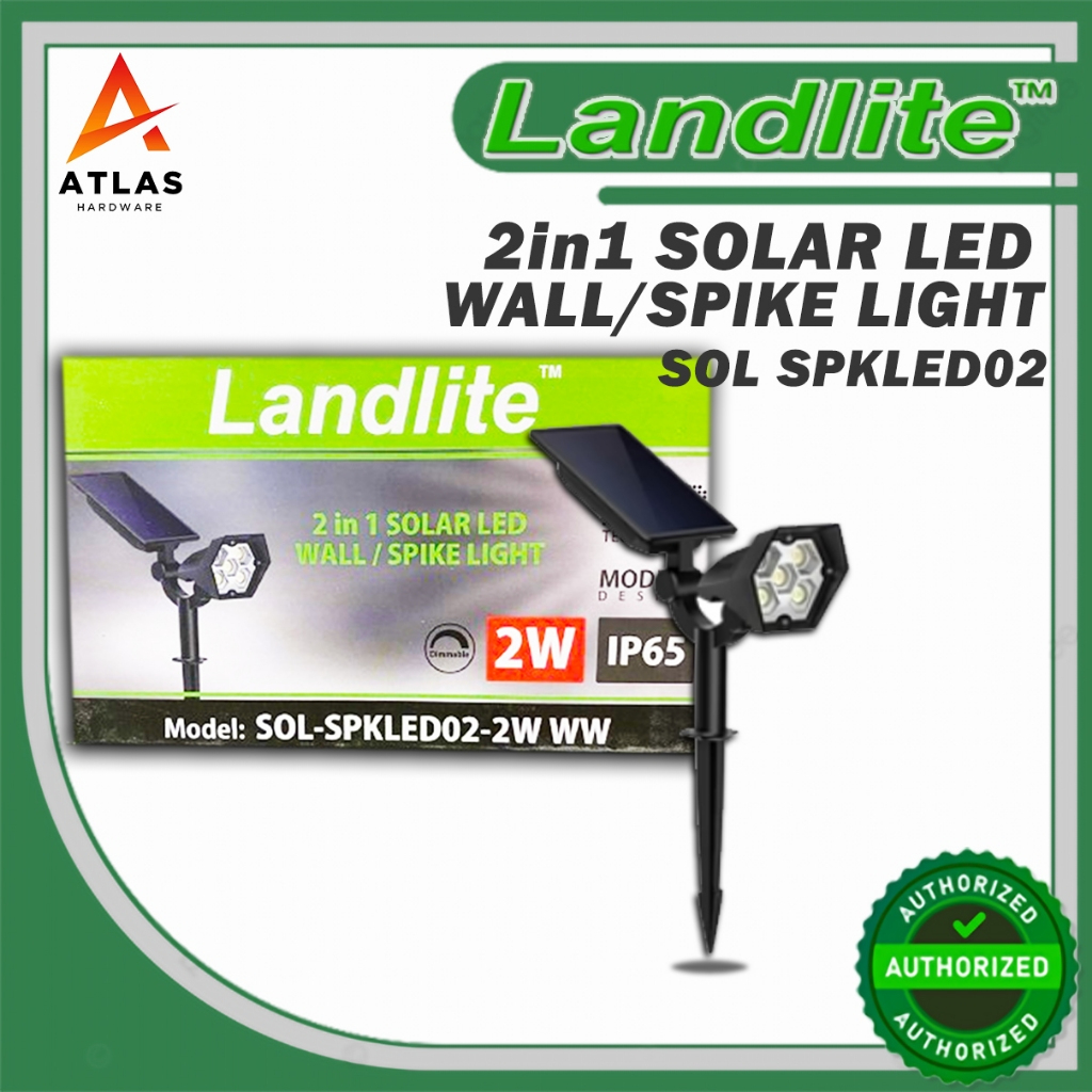 Landlite 2in1 Solar LED wall/spike light Original! | Shopee Philippines