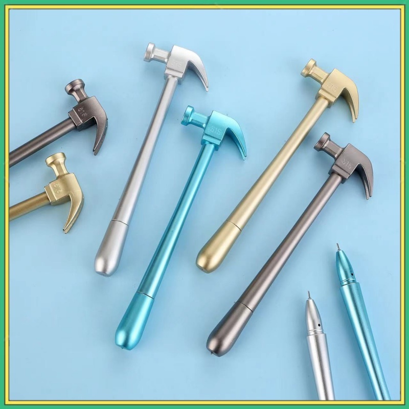 Hammer Shaped Gel Pen Black Ink Liquid Pens 0.5mm Creative Gift School ...