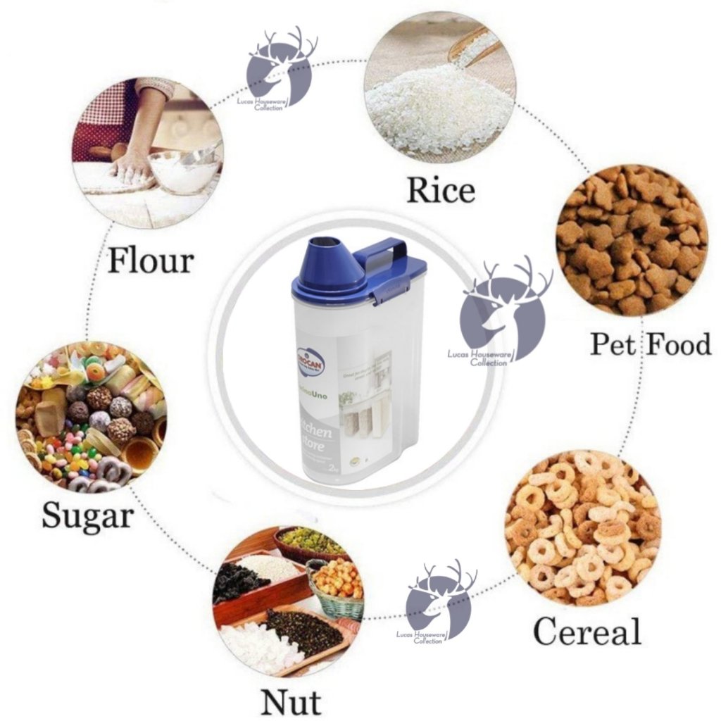 OROCAN 2KG KITCHEN PANTRY ORGANIZER / DRIED FOOD STORAGE / CEREAL ...