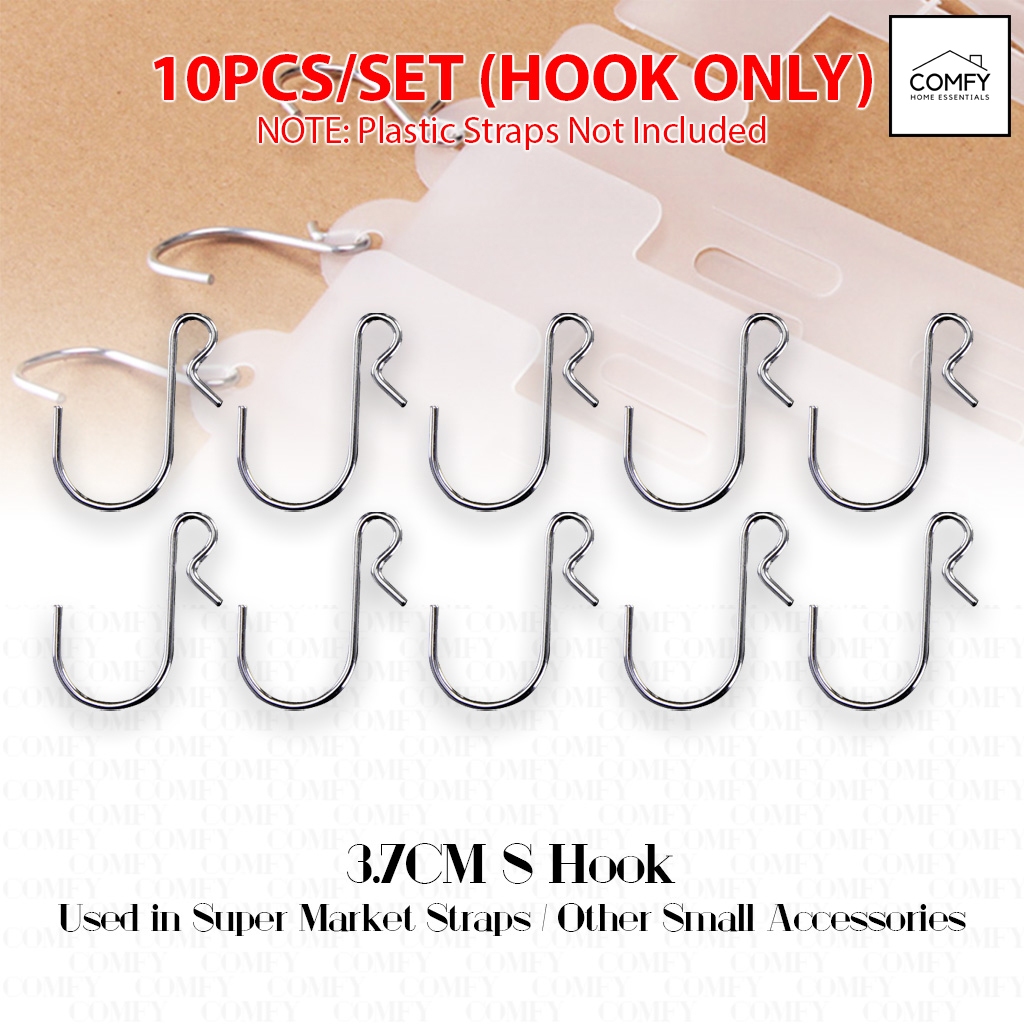 (10PCS/SET) Galvanized Nickel 3.7cm Mini Small S Hook Flying Iron Hook For Supermarket Display ...