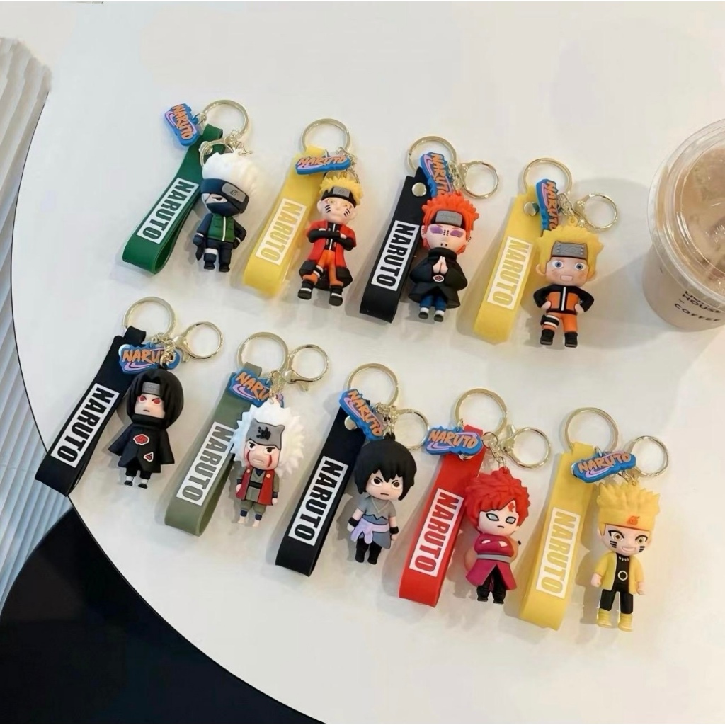 Keychain Naruto Anime Figure Collection Gift Souvenir Naruto Sasuke ...