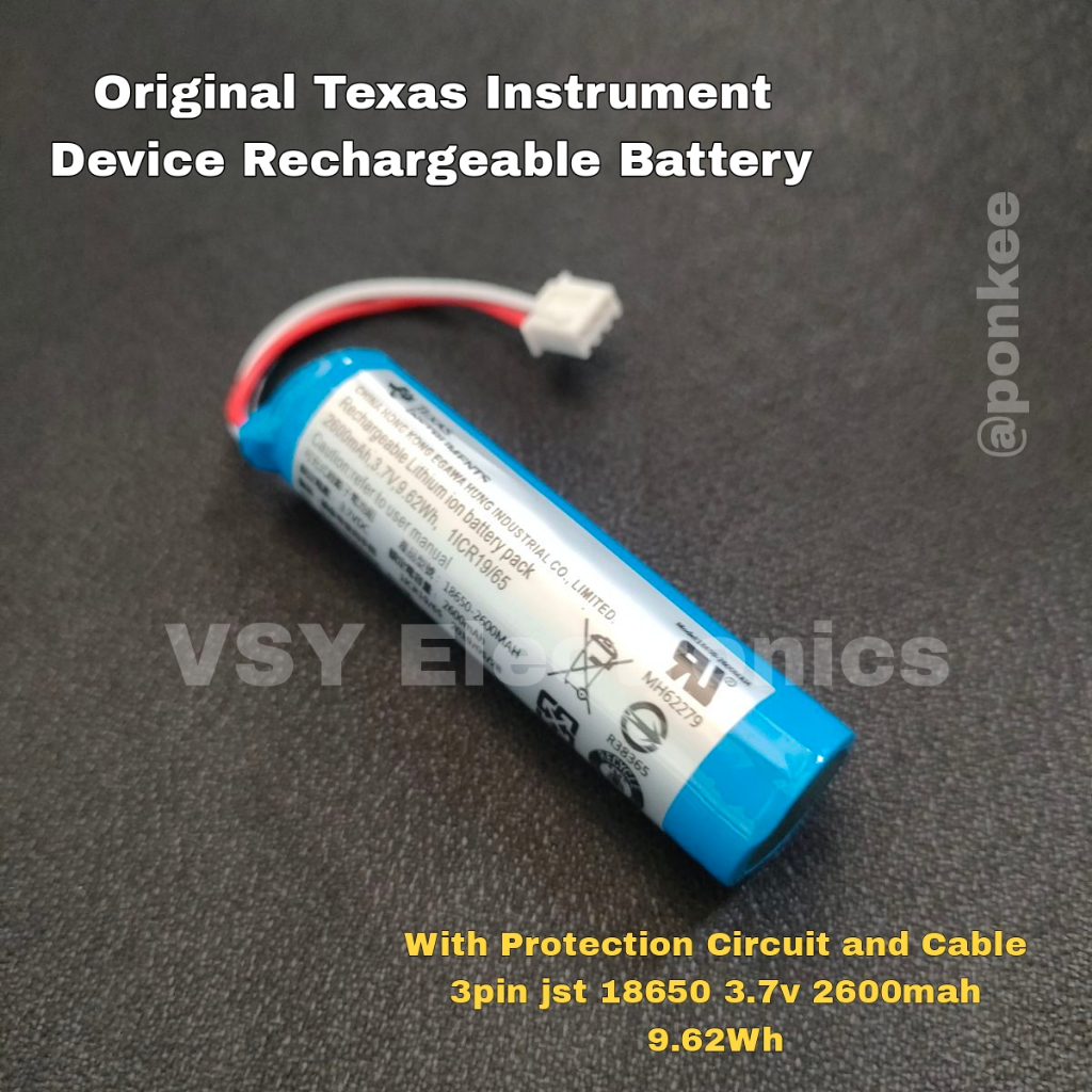 Original Texas Rechargeable Battery 18650 3.7v 2600mah with Protection ...