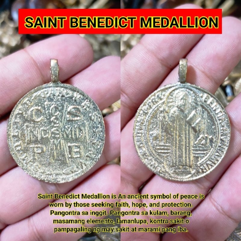 Saint Benedict Medium Medallion with Oracion | Shopee Philippines