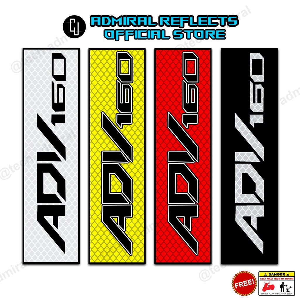 Alloy Top Box Sticker Waterproof ADV 160 (REFLECTORIZED) | Shopee ...