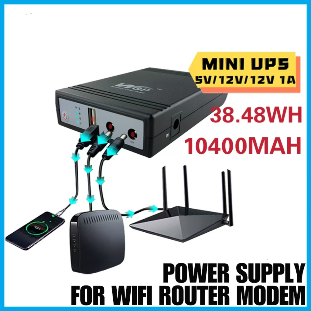 10400mA UPS Power Supply Modem UPS Powerbank Mini UPS For wifi Router ...