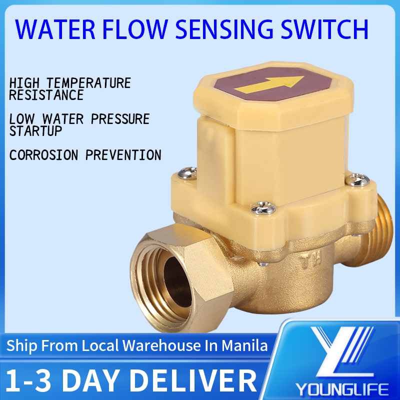 220V Booster Pump Flow Sensor Auto Control Switch Brass Pressure Water ...