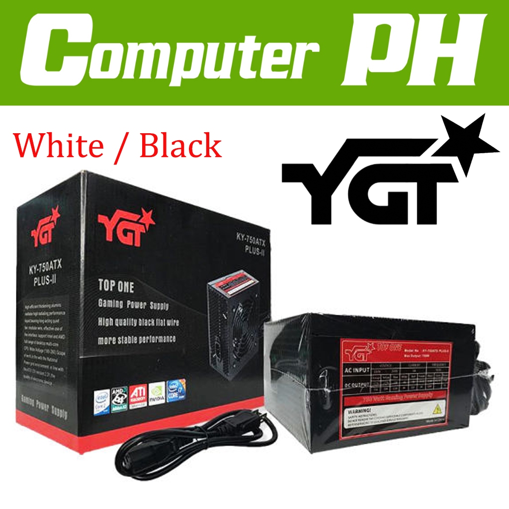 YGT TOP ONE PSU 750W ATX Power Supply 6PIN Long Cable Computer PSU KY ...