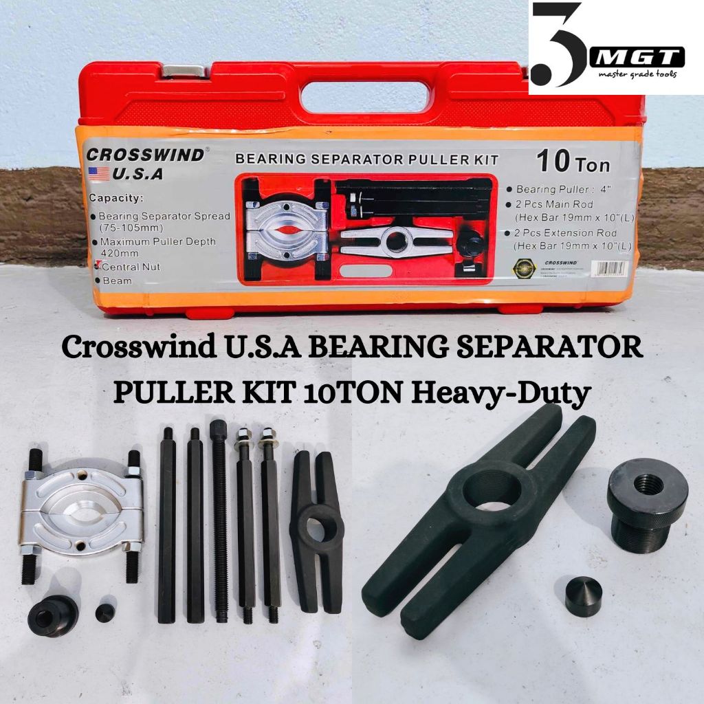 CrossWind USA Bearing Separator Set/Bearing Puller Set 4" 10Tons ...