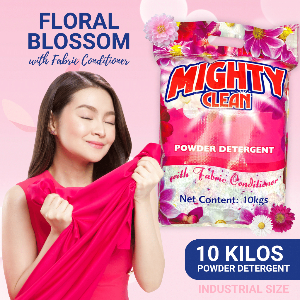 10 KILOS Mighty Clean Detergent Powder Floral Blossom 10 KILOGRAM SACK ...