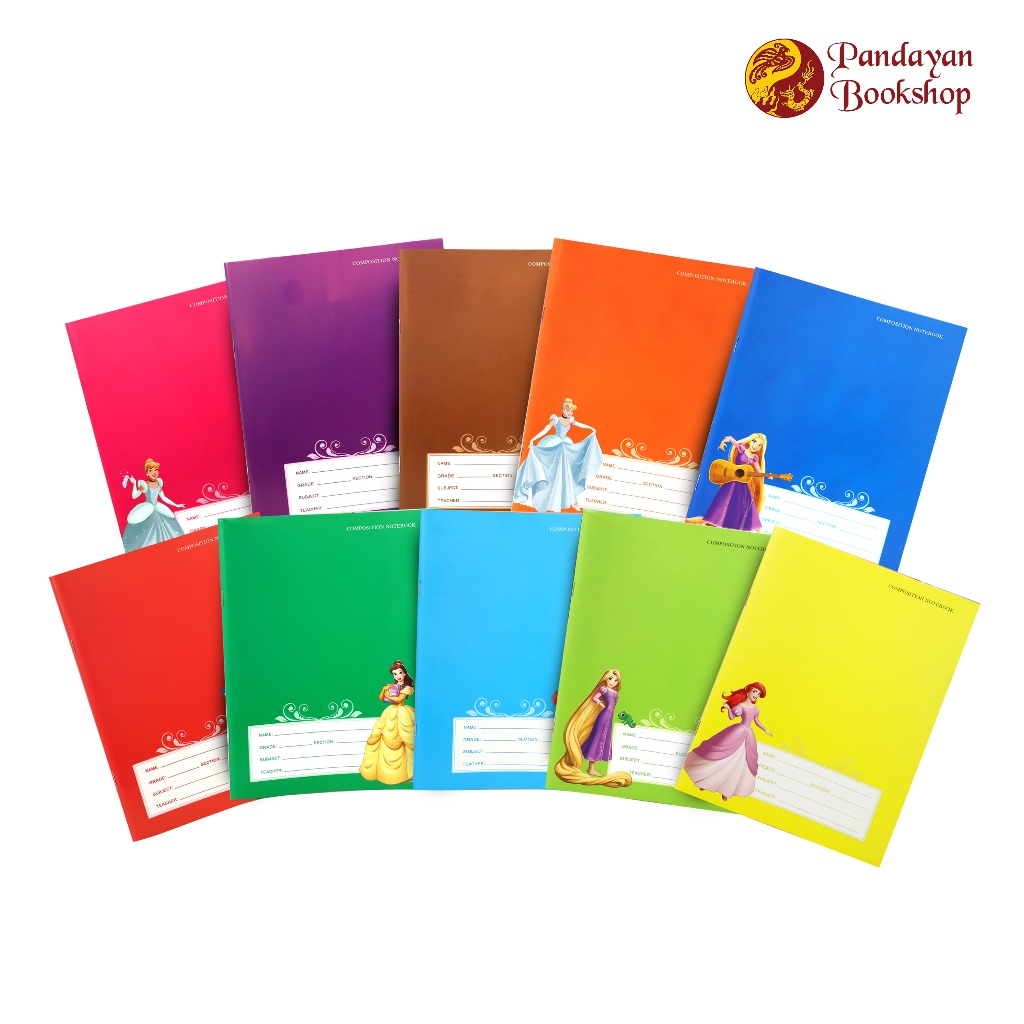 Orions Disney Princess Color Coding Composition Notebook with Cover 80 ...