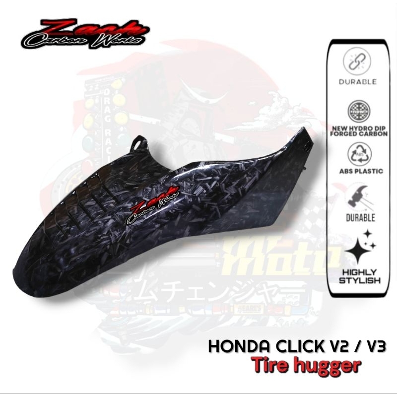 NEW!! Honda Click v3 forged carbon tire hugger | Shopee Philippines