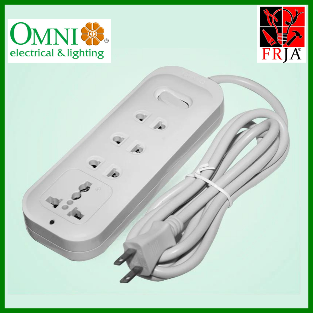 OMNI EXTENSION CORD 4 GANG SET W/ UNIVERSAL OUTLET & SWITCH WER-103 1PC ...