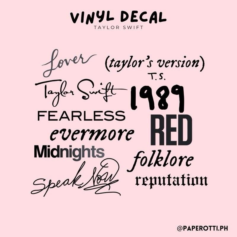 Taylor Swift Eras Tour Decal Sticker | WaterProof Decal Sticker ...