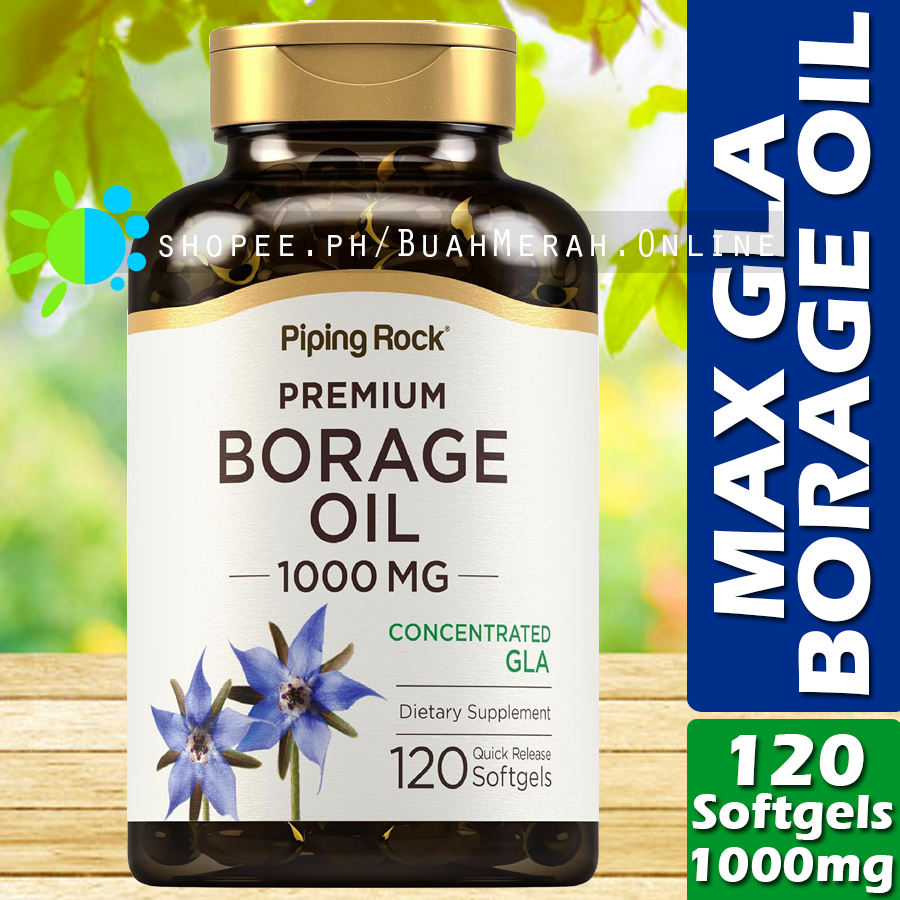 MAX GLA BORAGE OIL 1000mg x 120 Softgels Omega 6 / 9 Gamma Linolenic ...