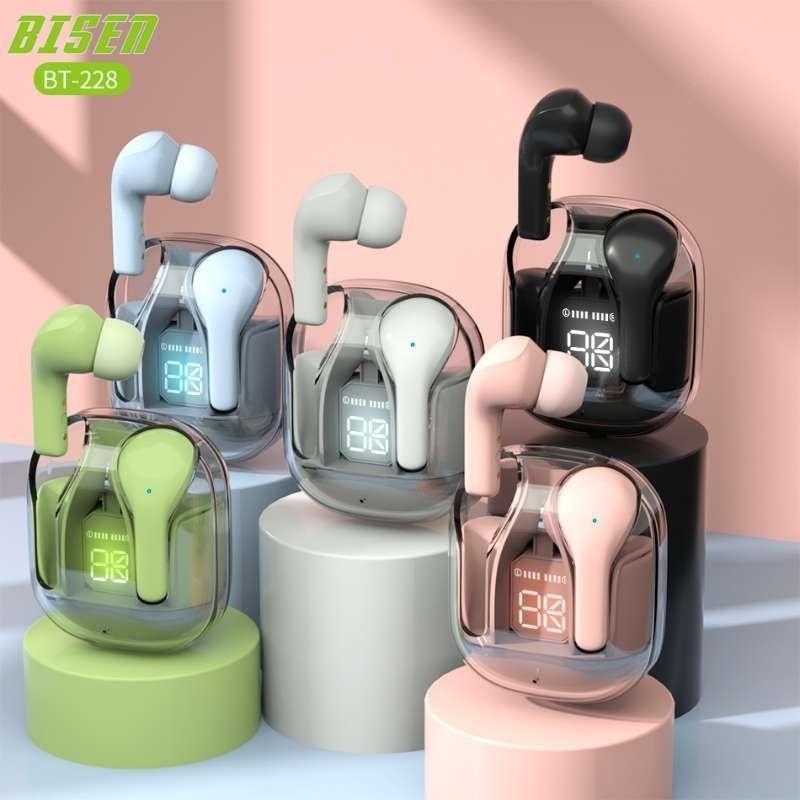 Bisen BT-228 TWS Stereo Earphone Wireless Bluetooth Headphone Touch ...