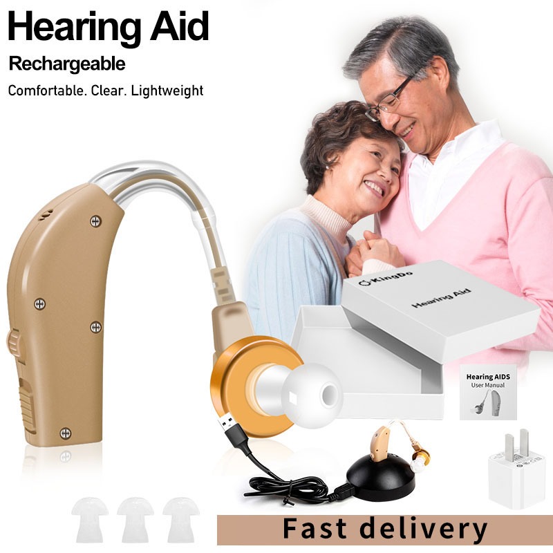 Rechargeable Hearing Aid Adjustable Digital BTE Tone Sound Amplifier ...