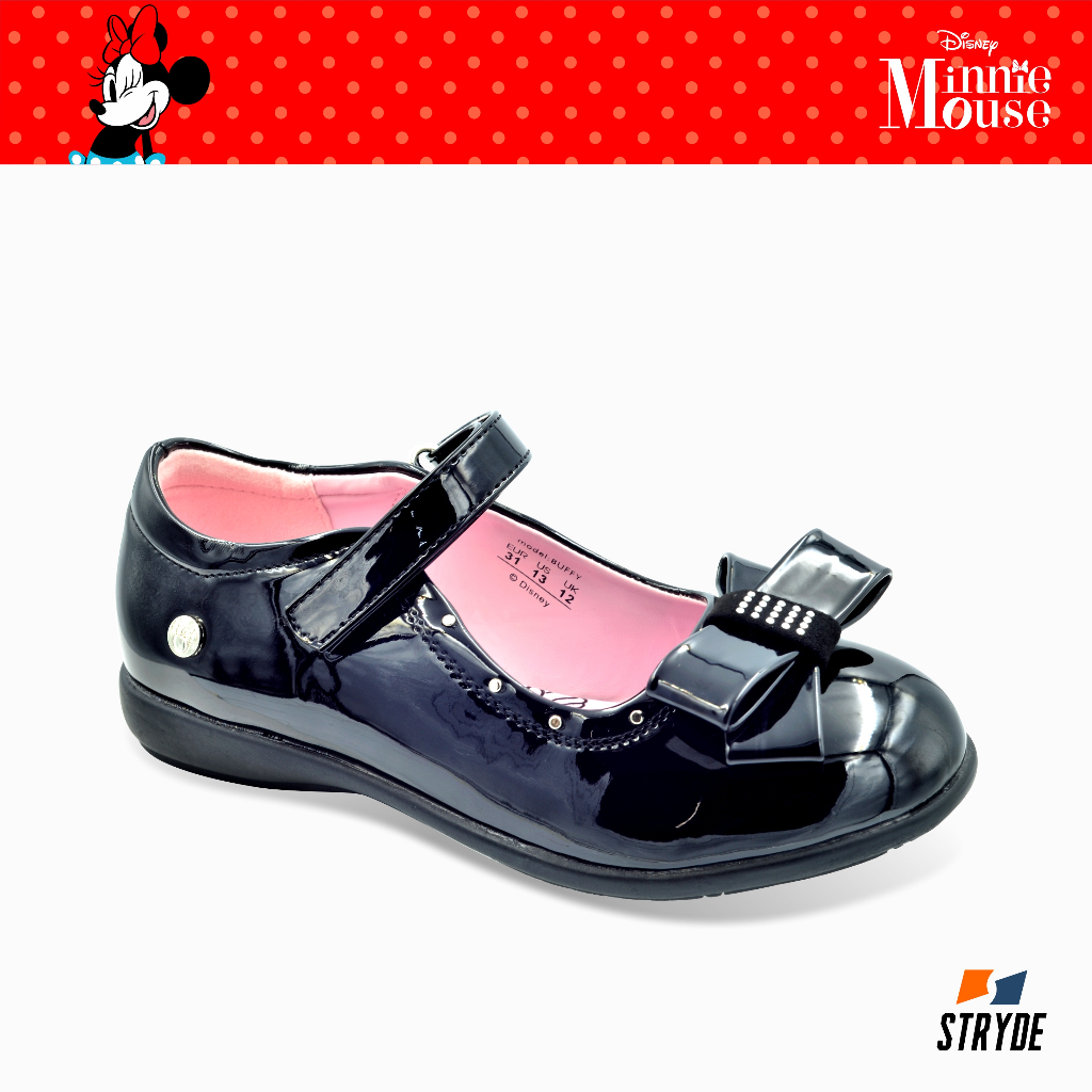 Minnie Mouse Black Shoes for Kids Girls Buffy | Shopee Philippines
