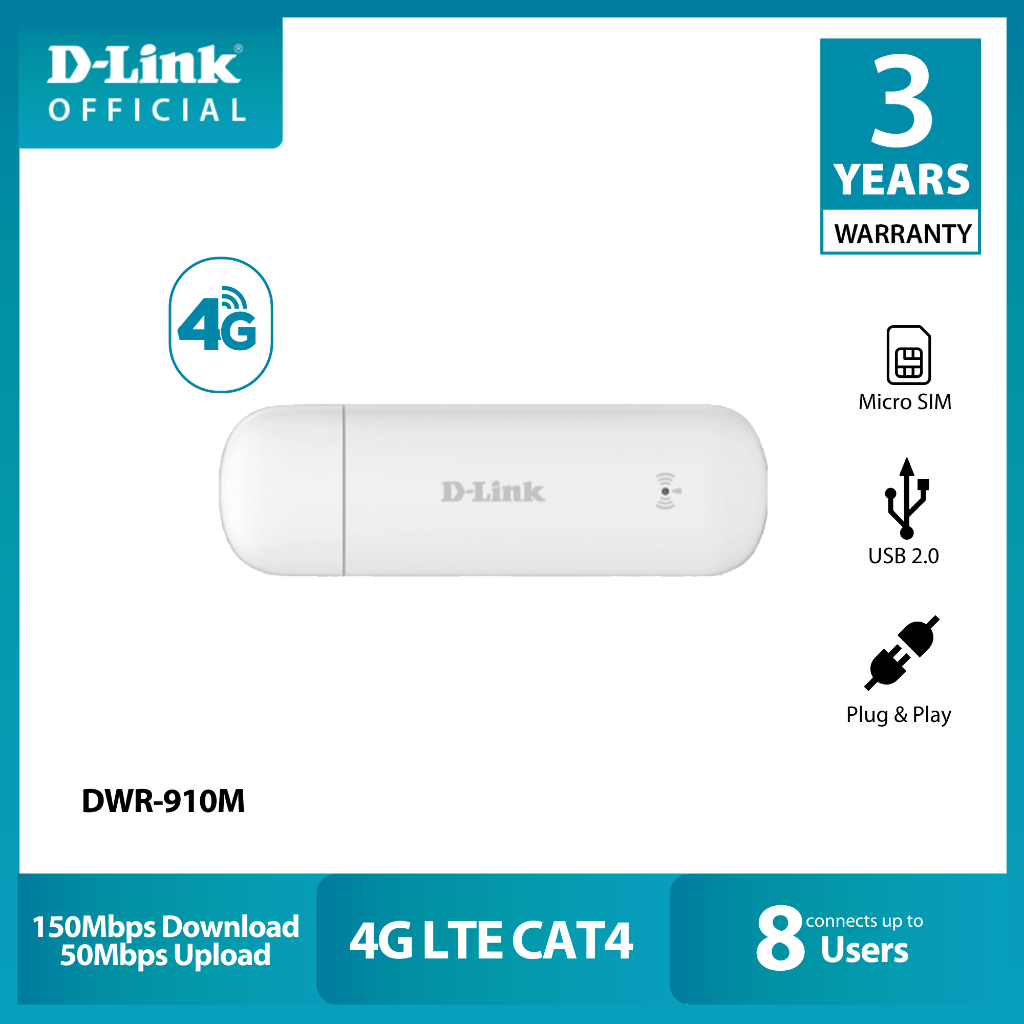 D-Link DWR-910M 4G LTE Wi-Fi USB Modem/Router | Shopee Philippines