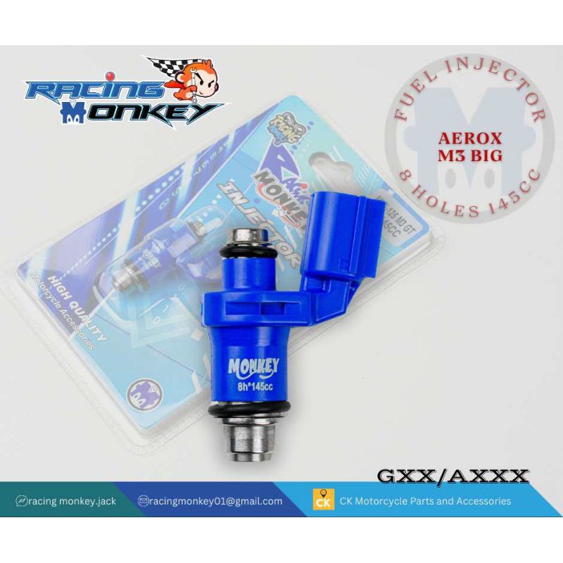 RACING MONKEY FUEL INJECTOR FOR YAMAHA AEROX/M3 BIG 8/10/12 Holes ...