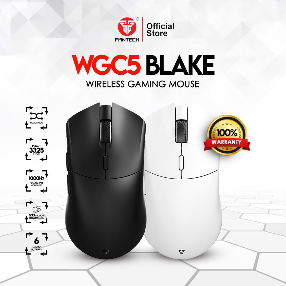 Fantech WGC5 Blake Wireless Gaming Mouse Lightweight & Durable With 6D ...