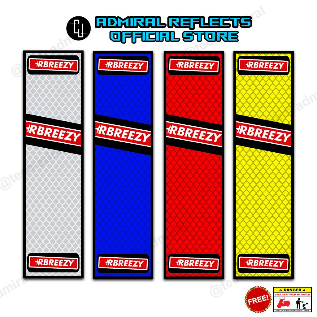 Alloy Top Box Sticker Waterproof RBREEZY (REFLECTORIZED) | Shopee ...