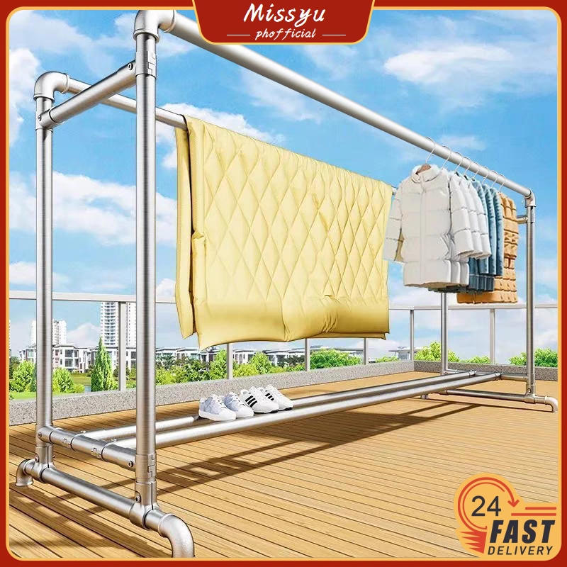 180CM Heavy Duty Clothes Drying Rack Clothes Rack Stainless Sampayan ...
