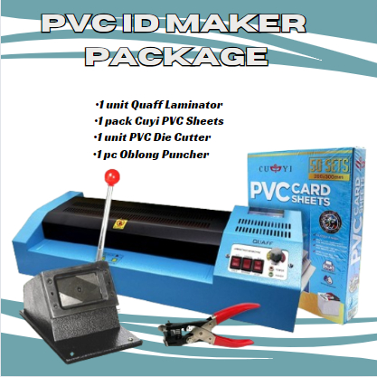 PVC ID Maker Package (A3 Laminator + PVC Die Cutter + PVC Sheet ...