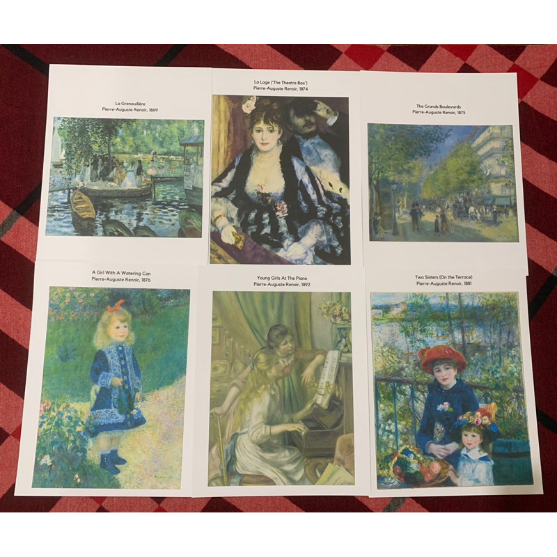 BUDGET SET 230 GSM | 6 Pcs. Pierre-Auguste Renoir Artworks – Art ...