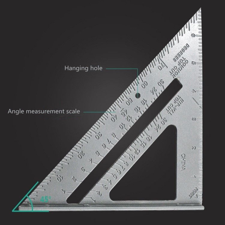 7 inch and 12 inch square triangle ruler aluminum alloy speed ...