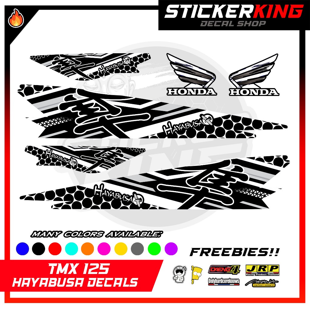 TMX 125 HAYABUSA DECALS WITH FREEBIES | Shopee Philippines