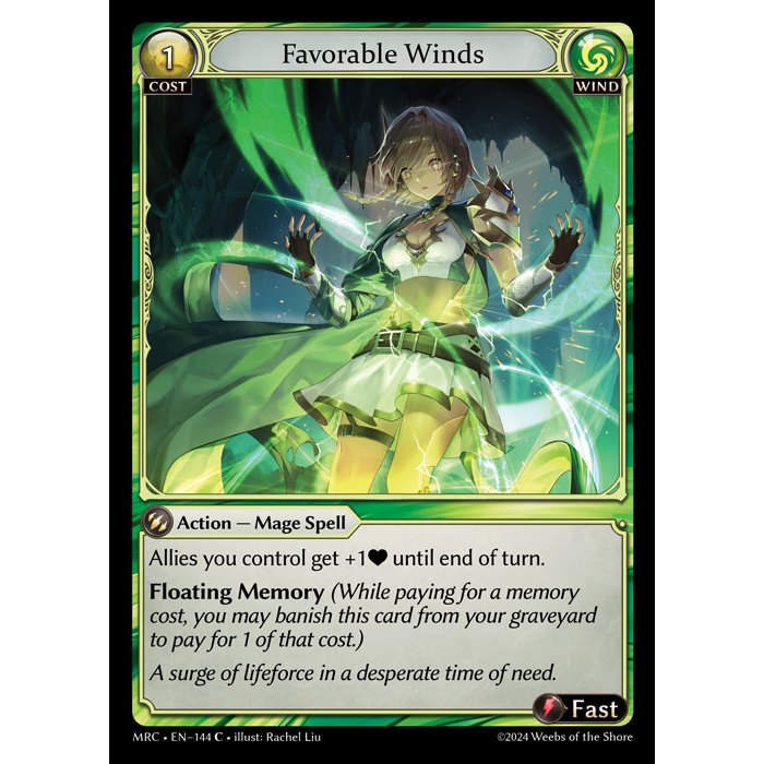 Grand Archive TCG - Favorable Winds - C - Mercurial Heart | Shopee ...