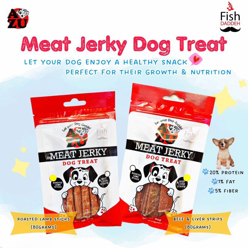Azu Meat Jerky Dog Treat Food 80g | Shopee Philippines